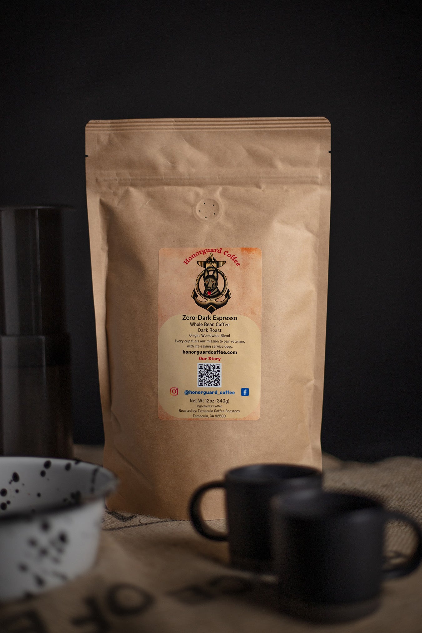 6 Bean Dark Blend, Zero-Dark Espresso